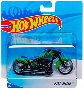 HOT WHEELS STREET POWER FAT RIDE (GREEN) MOTORCYCLE TOY VEHICLE 1 PIECE ...