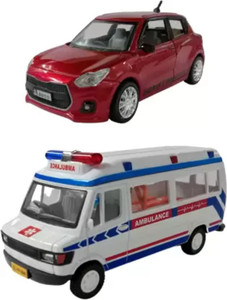 VEDANSHI Red Drift Car & Ambulance Toy - Red Drift Car & Ambulance Toy ...