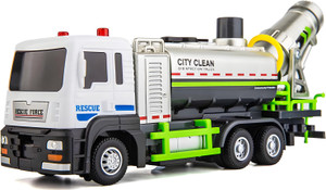 Toybot Die-Cast Cleaner Truck With Water Pump, Flashing Light & Siren ...