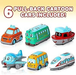 WONDER CREATURES Diecast Metal Unbreakable Cartoon Car Set of 6 Mini ...