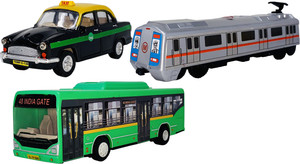 Wishmaster Set of 3 Combo Taxi + Metro + LFB Toys for Kids - Set of 3 ...