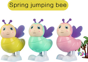 Toyco Wind Up Key Operated Jumping Bee Toys Set for Kids with 360 ...