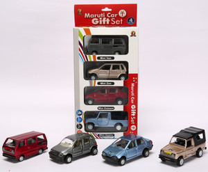 house of fun Maruti Car Gift Set Pull Back 4 Piece Die Cast Car for ...