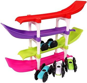 WONDER CREATURES Racer Ramp Toy with 4 Cars, 4 Ramps and Race Track for ...