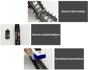 Tiny Tales High Speed Plastic Metro Bullet Train with Flyover Track ...