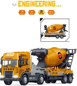 Devdhan Metal Die Cast Construction Toys, Cement Mixer Truck, Lights ...