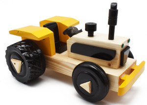 justhandmade Wooden Tractor Toy Large - Push & Pull Along Toy for Kids ...