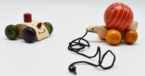 justhandmade Wooden Joker Car | Tortoise Push and Pull Along Toy for ...