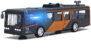 WiseWalker Kids Die Cast Metal Metro Bus Train Toy Light and Music Push ...