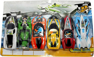 r d zoom enterprises Pull Back Push And Go Racing Car set of 6 ...