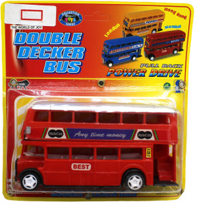 neoinsta shopping Very Beautiful Pull Back Double Decker Bus Red For ...