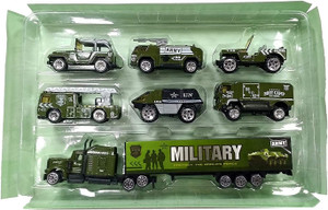 Akvanar Army Military Play Toy Die Cast Metal Car Set for Kids 7 Pc Set ...
