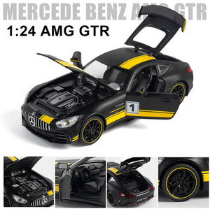 SALEOFF Mercedes AMG GTR Toy Car 1:24 Scale Pull Back Model with Lights ...