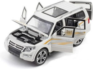 deoxy 1:32 Scale Mitsubishi Pajero SUV Metal Car Toy with Sound & Light ...
