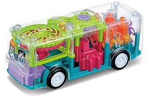 Khodiyar Collection Transparent Shell Bus with Flashing Light ...