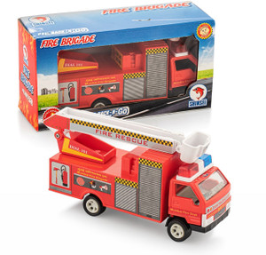 TECHZAGE Pull Back Fire Brigade Miniature Scale Model (Multicolour ...
