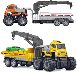 SHIPEASE City Transport Car Trailer Engine Toy DieCast Metal Wood ...