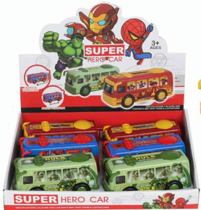 WONDER CREATURES Avengers bus (ironman ,spiderman,Hulk) - Avengers bus ...