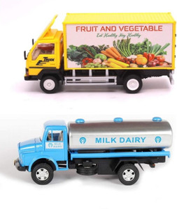 viaan world Pack ( FRUIT & MOTHER DAIRY MILK ) Truck Toy for Kids ...