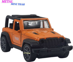 Shree Jee THAR OPEN SPORTS JEEP (ORANGE ) ALLOY METAL FRONT DOORS ...