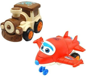 SATSA Unbreakable Friction Powered Toy Combo Set ROBOTIC PLANE & ENGINE ...