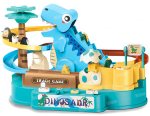 FIDDLERZ Track Set Dinosaur Ramp with Lights & Music Penguin Climbing ...