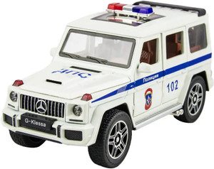 DEZICON ECOM 124 Diecast Metal Police Toy Car Police Car For Kids Light ...