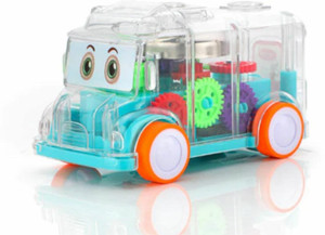 Kids Mandi Musical Mini School Bus Toy Mechanical Geared Mini Bus Color ...