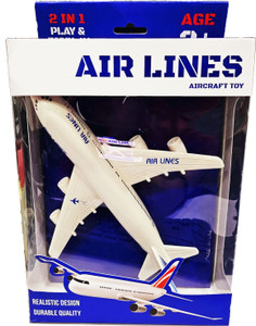 TITIRANGI 2-IN-1 Airlines Plastic airplane Toy | Friction Powered ...