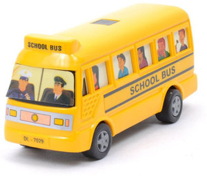 Skkities Mini Bus - Commuter Mini Bus with Sliding Door Push Back Toy ...