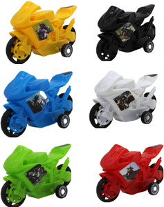 neoinsta shopping Set of 6 pull back racing mini plastic bikes|Hayabusa ...