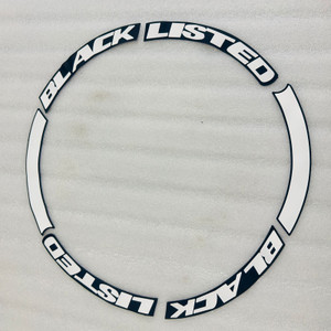 Auto MT Blacklisted W Sticker for 4 Tyre Customized Permanent Rubber ...