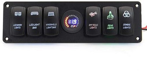 Auto MT 12-24V 6 Gang Waterproof Rocker Switch Panel Circuit Breaker ...