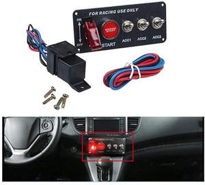 AUTO MT 12V 5IN1 Ignition Engine-Switch Panel Carbon-Fiber for Car/Boat ...