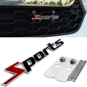 Auto MT Sports Sport CAR Grill Logo 13.5 x 1.3cm Car Metal Emblem 3D ...