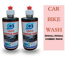 Quickliquid quick vehicle wash 2 bottle Car Washing Liquid Price in ...