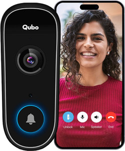 Qubo Smart WiFi Video Doorbell Pro 2K|3MP|Instant Video|2-Way Talk|AI ...
