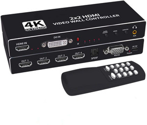 Tobo 4K 2x2 HDMI Video Wall Controller HDMI DVI TV Wall Processor with ...