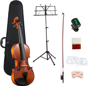 Mocking Bird 4/4 Full size Violin Set, Solid Violin for Beginners with ...