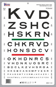 KASHSURG Snellen Visual Acuity Eye Chart for 10 Feet 14 x 9 Inches_164 ...