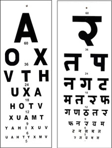 Ansh Enterpris Hindi& English Eye Test Chart Vision Test Chart Price in ...