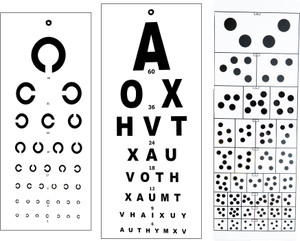 Ansh Enterpris eye test chart "English,C" Vision Test Chart Vision Test ...