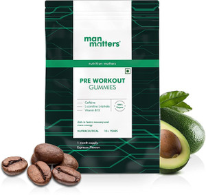 Man Matters Pre Workout Gummies | L Carnitine, Caffeine, Vit B12 ...