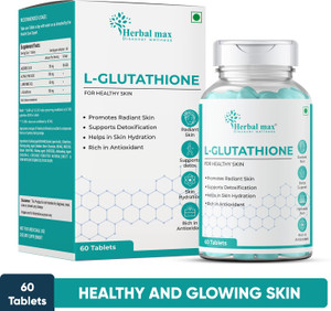 Herbal max L-Glutathione Tablet For Glowing Skin & Reduce Pigmentation ...