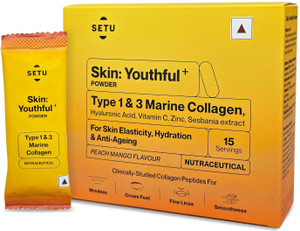 Setu Skin: Youthful Marine Collagen Powder (15 Sachets) | Peach Mango ...