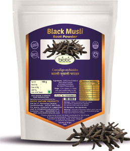 biotic Black Musli Powder (Curculigo Orchioides) Kali Musali Powder ...