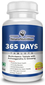 NeuroNutrition 365 Days-Multivitamin Tablets with Ashwaganda & Ginesung ...