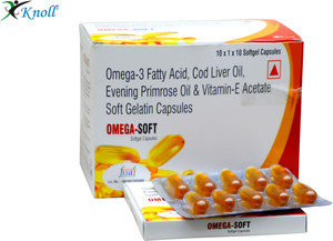 Knoll Omega Soft Contains Omega 3 Fatty Acid + Cod Liver Oil + Vitamin ...