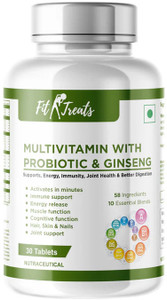 Fit Treats MULTIVITAMIN WITH PROBIOTIC & GINSENG Price in India - Buy ...