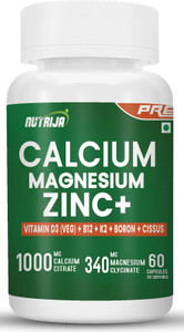 NutriJa Calcium Magnesium Zinc with Vitamin D3, Boron, K2 & B12 Price ...